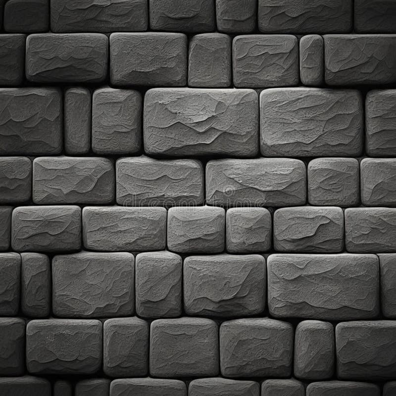 AI-Generated Image: Seamless Texture of Rustic Gray Stone Blocks Stock ...