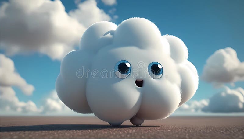 Fluffy Clouds, Made with Generative AI Stock Illustration ...