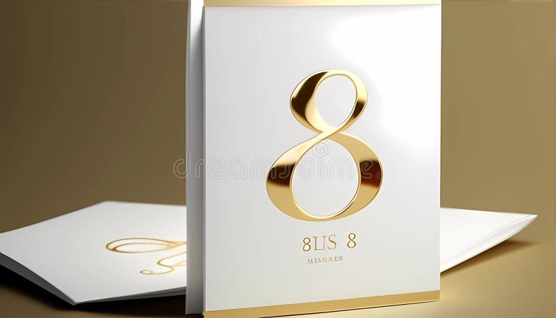 Decorative Number 8 Design, Made with Generative AI Stock Illustration ...