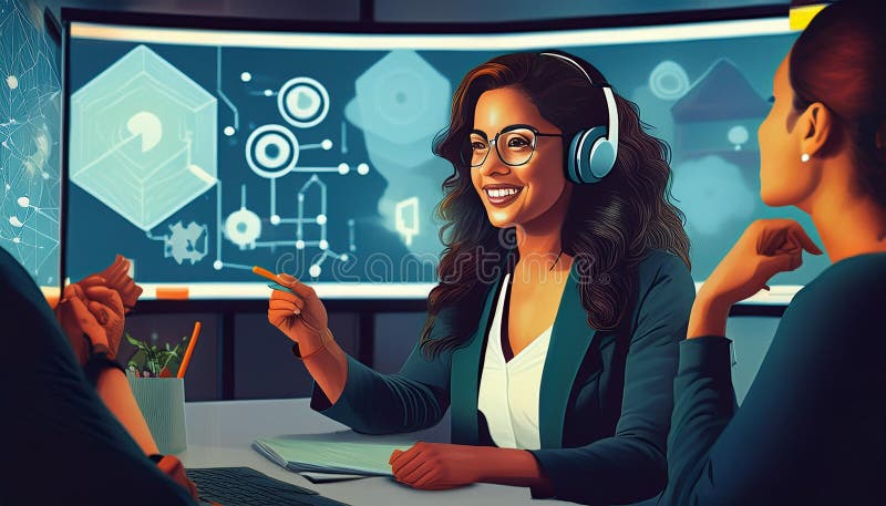 Virtual Panel Discussion with Women Leaders in STEM Fields Stock Image ...