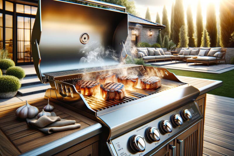 Backyard Outdoor Entertaining Dining Summer Cooking Barbeque Grilling ...