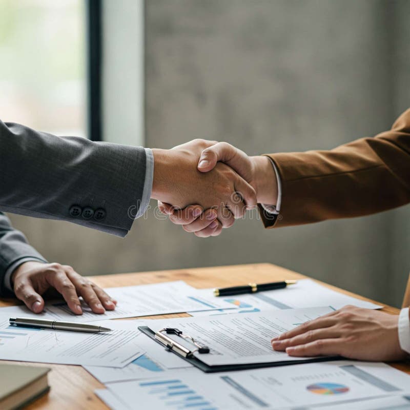 Business Handshake between Professionals – AI Generated Image Stock ...