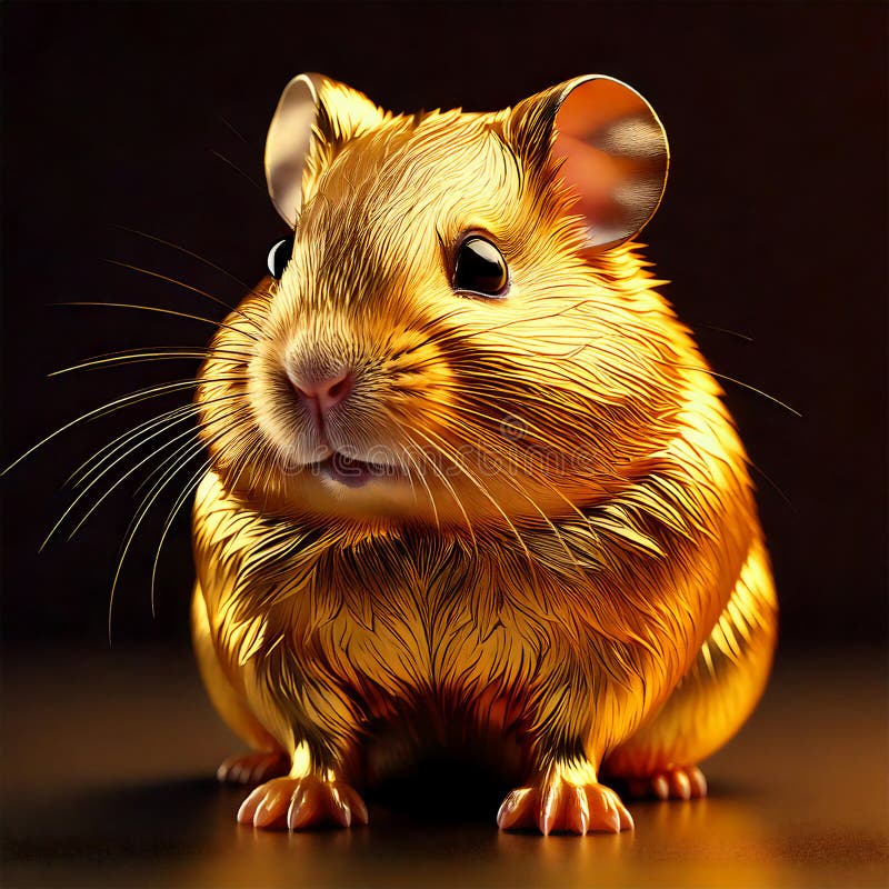 Golden hamster stock illustration. Illustration of rodent - 375334578