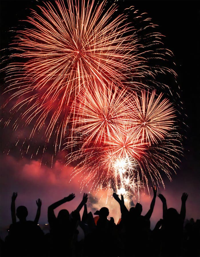 Fireworks display stock illustration. Illustration of pyrotechnic ...