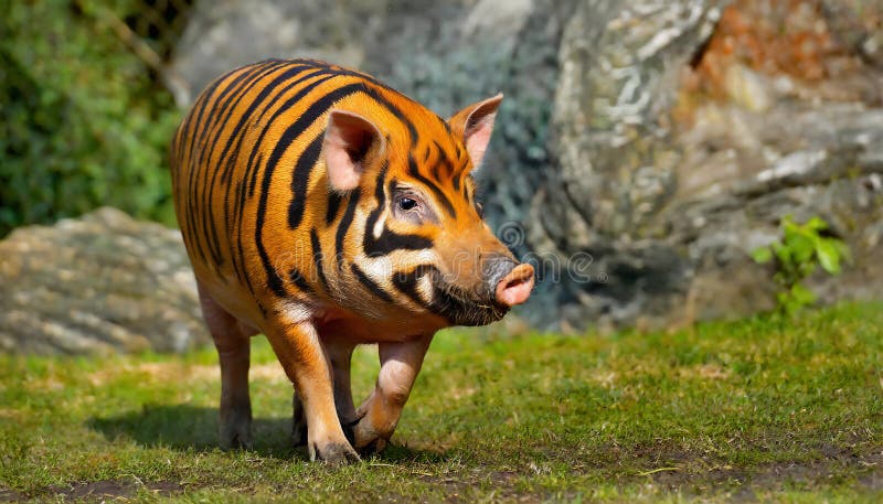 Tiger pig stock illustration. Illustration of sunny - 347134091