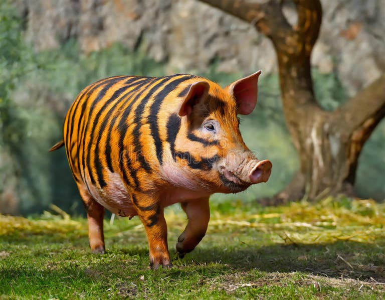 Tiger pig stock illustration. Illustration of phantasy - 347939596