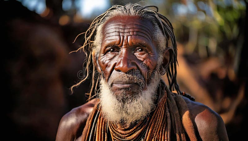 Old indigenous man stock illustration. Illustration of warrior - 353665211