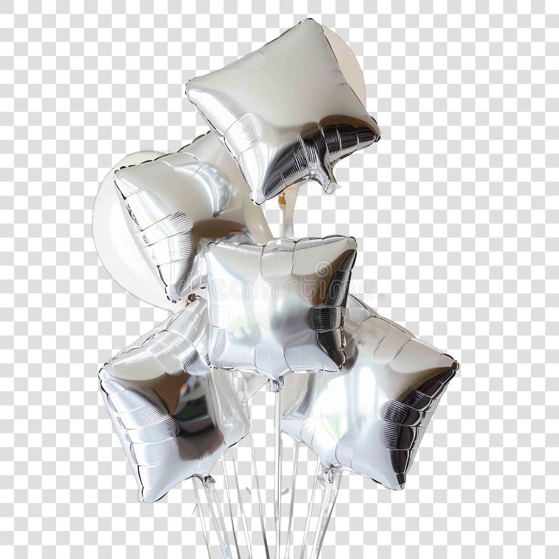 Silver Rectangular Shaped Foil Balloon Stock Illustration ...