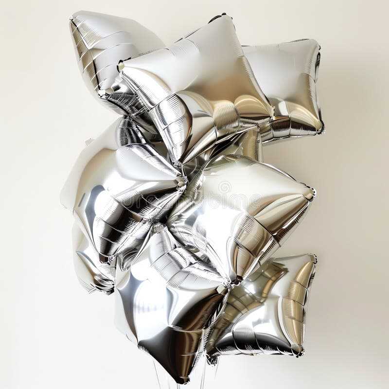 Silver Rectangular Shaped Foil Balloon Stock Illustration ...