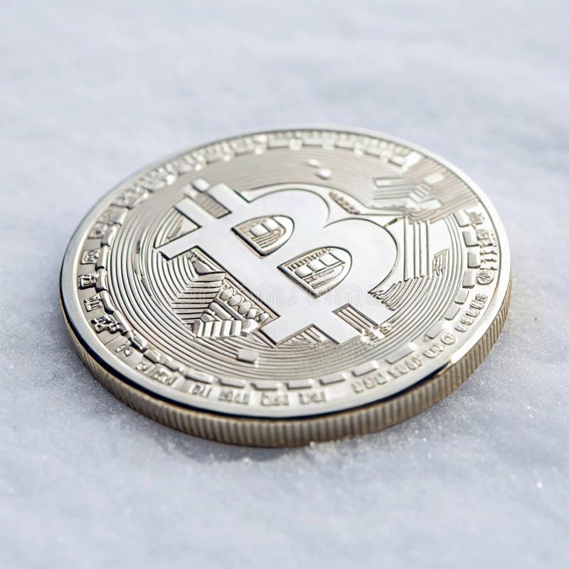 One Bitcoin on White Background - AI-Generated Cryptocurrency Art Stock ...