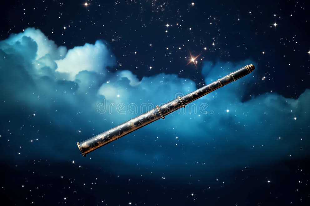 Sky Whistle Fantasy Sky Night Gazing Stock Illustration - Illustration ...