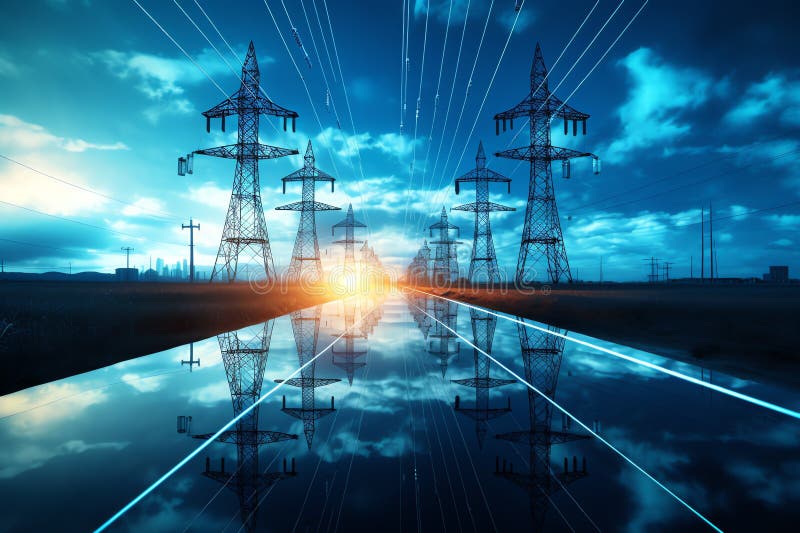 A Smart Grid Managing Electricity Distribution Modern Futurism ...