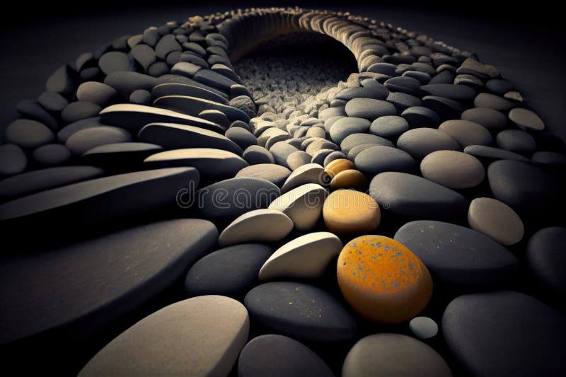 Stack of Stones, Never Ending Progress, Made with Generative AI Stock ...