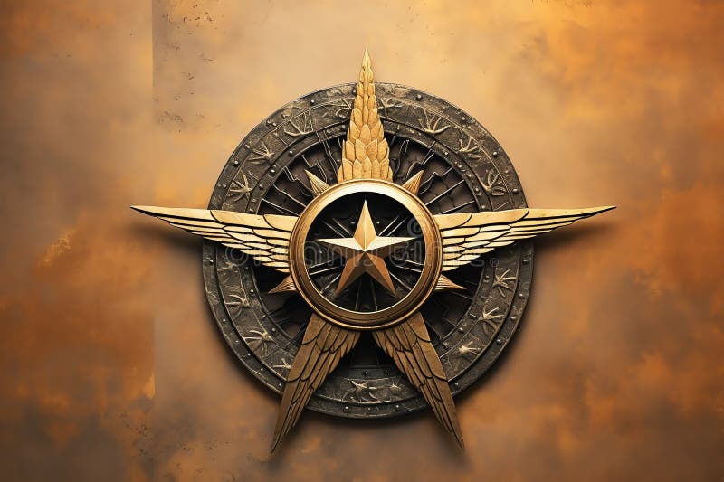 Star and Winged Disk Symbolizing Various Deities Illustration Photo ...