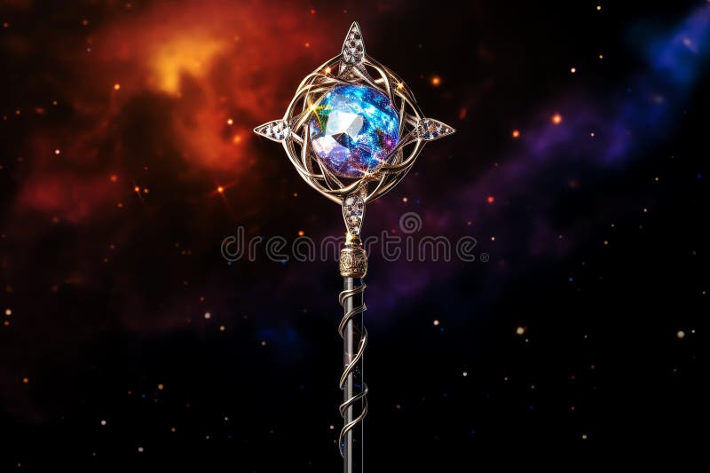 Stardust Scepter Fantasy Sky Night Gazing Stock Illustration ...