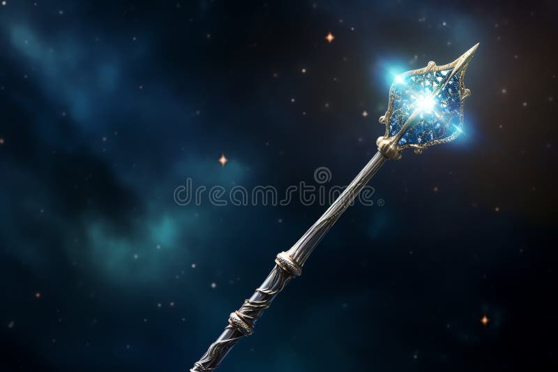 Stardust Scepter Fantasy Sky Night Gazing Stock Illustration ...