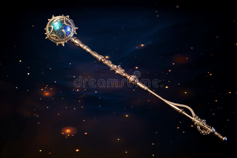 Stardust Scepter Fantasy Sky Night Gazing Stock Illustration ...