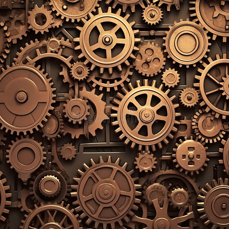 Seamless Pattern with Cogs and Gears Stock Illustration - Illustration ... Seamless Pattern with Cogs and Gears Stock Illustration - Illustration ...