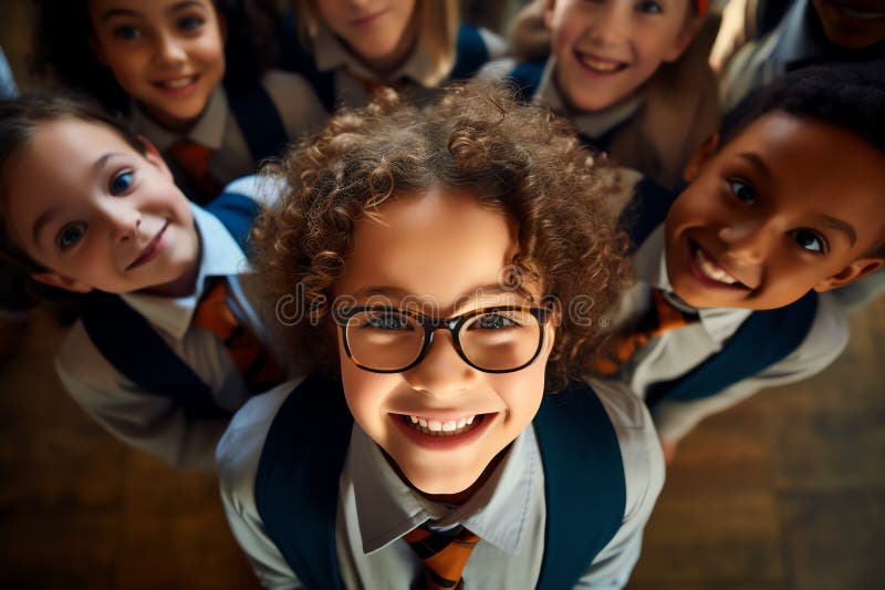 Student Leading a Team in a Group Project, Smart Kid in School Stock ...