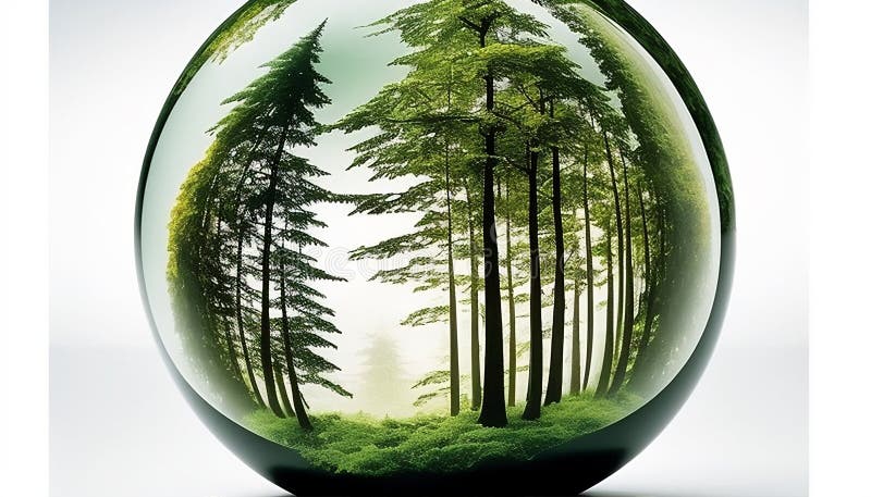 Green Forest Globe: a Vision of Environmental Harmony, Made with ...