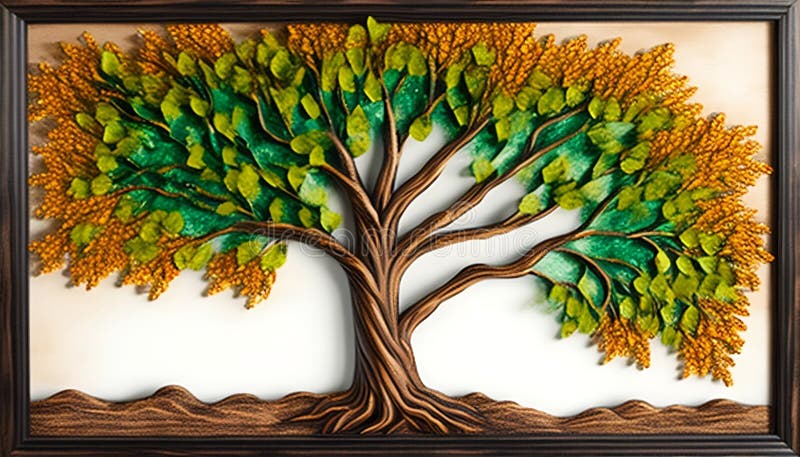 Tree of Life in Full Bloom, Made with Generative AI Stock Illustration ...