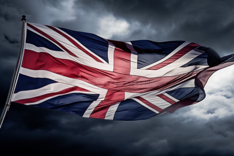 Stunning UK Flag Flowing with the Wind Stock Illustration - Illustration of tricolor, equality ...