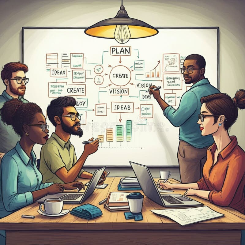 AI-Generated Image: Stylish Office Workspace for Productivity Stock ...