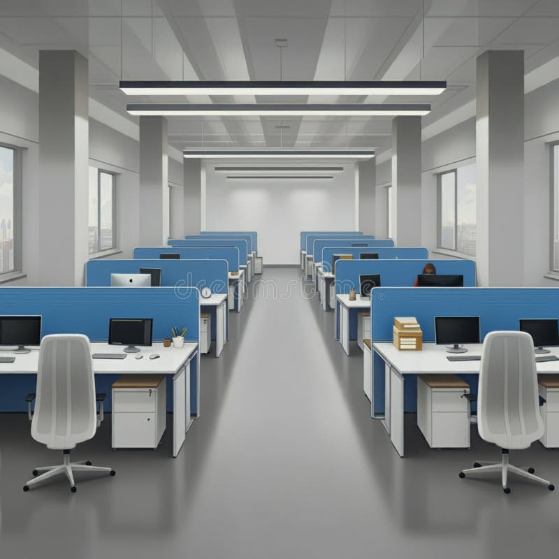 AI-Generated Image: Stylish Office Workspace for Productivity Stock ...