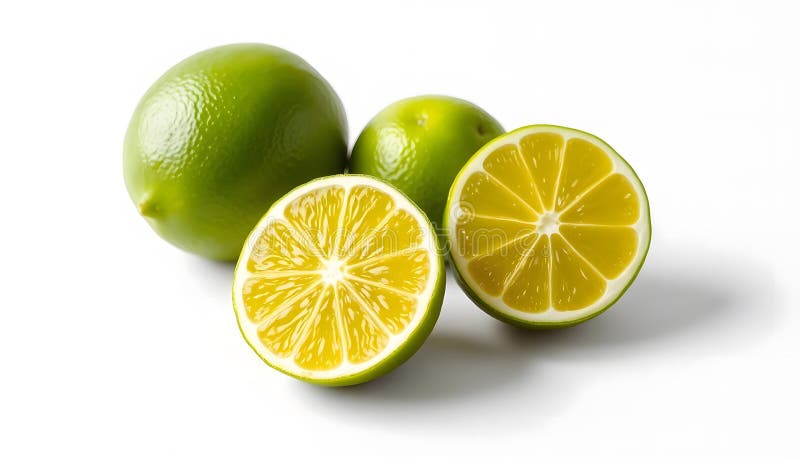 Sweet Lime or Citrus Limetta Isolated with White Background Stock ...