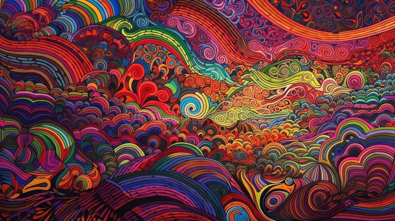 Echoes of Existence, Made with Generative AI Stock Illustration ...