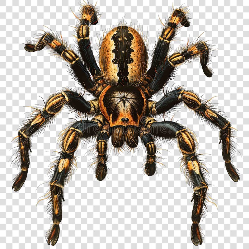 Tarantula Transparent Background Realistic Element Stock Illustration ...
