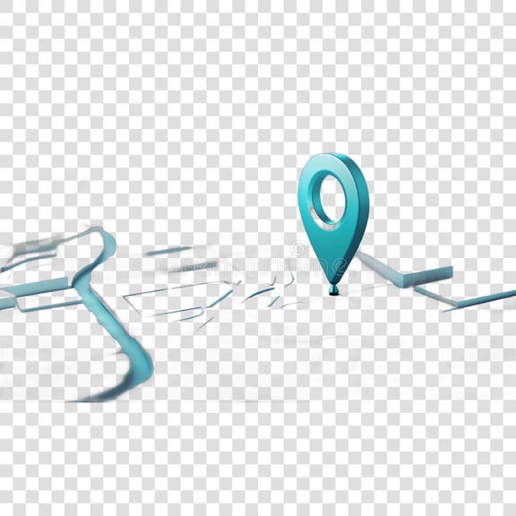 Teal Location Map 3D stock illustration. Illustration of location ...