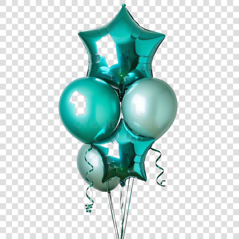 Teal Rectangular Shaped Foil Balloon Stock Illustration - Illustration ...