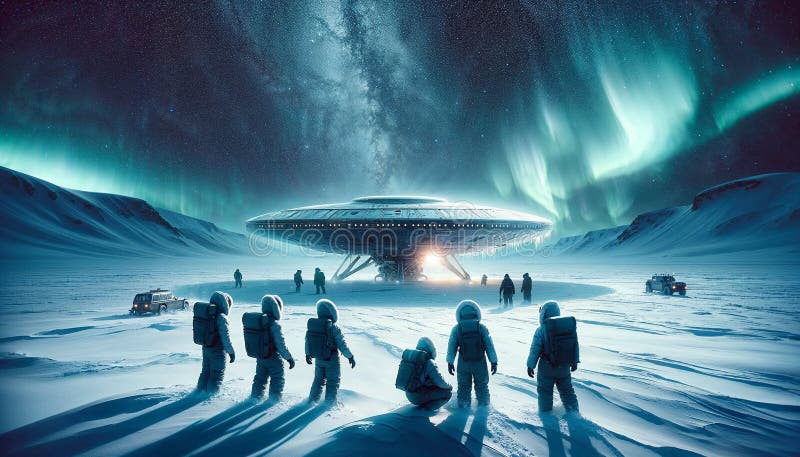 Encounter at the Arctic Frontier - AI Generated Digital Art Stock ...