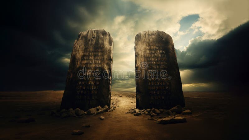 The Ten Commandments: Tablets of the Law, Tablets of Stone, Stone ...
