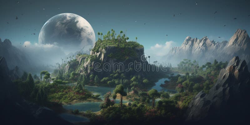 A Terraformed Planet with Breathable Air and a Diverse Ecosystem Stock ...