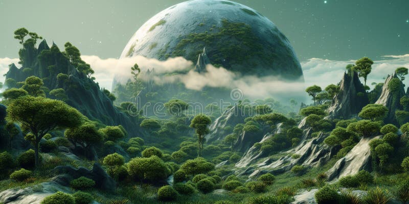 A Terraformed Planet with Breathable Air and a Diverse Ecosystem Stock ...