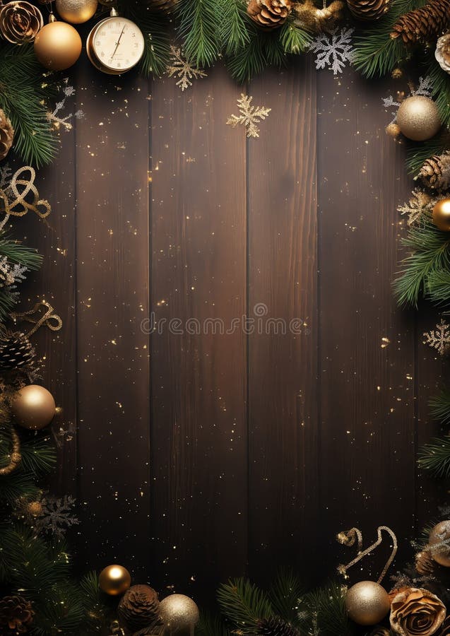 Timer Lights Watercolor Winter Border Stock Illustration - Illustration ...