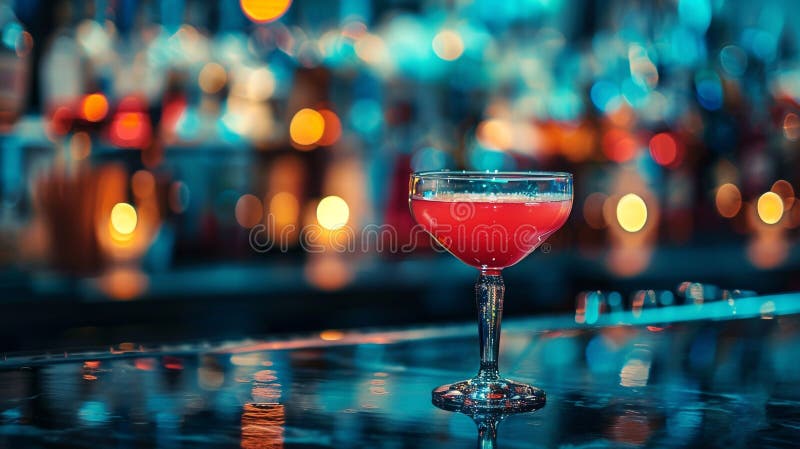 Glamorous Hotel Cocktail Bar with Sophisticated Atmosphere Stock ...