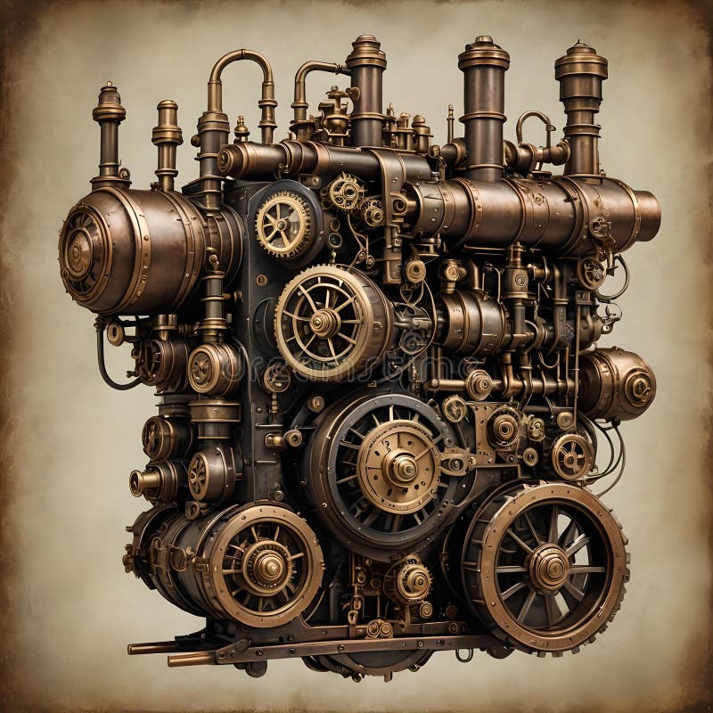 Gothic Engine - Antic Masterpiece Stock Image - Image of room, lighting ...
