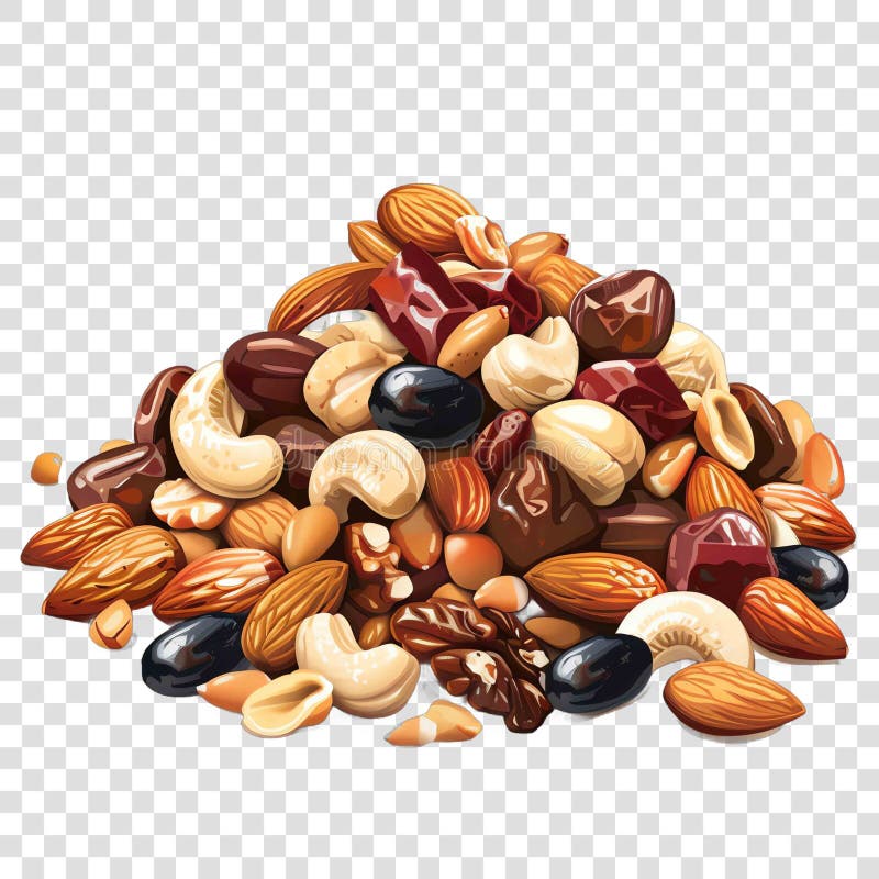 Trail Mix Transparent Background Realistic Element Stock Illustration ...