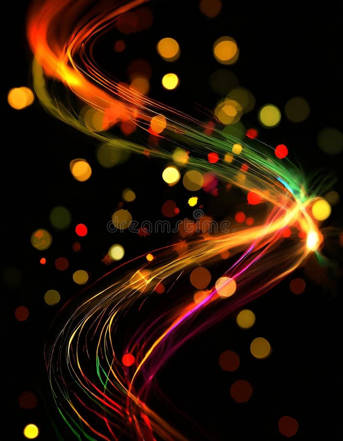 Colorful Spark Twirl at Night Stock Illustration - Illustration of ...