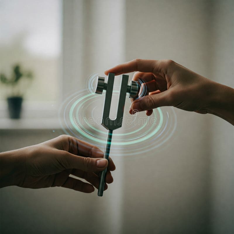 Hands Holding Tuning Fork Sound Therapy Stock Photos - Free & Royalty ...