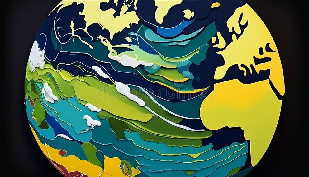 Earth S Surface Fused: Flat, Round, and Globe Perspectives, Made with ...