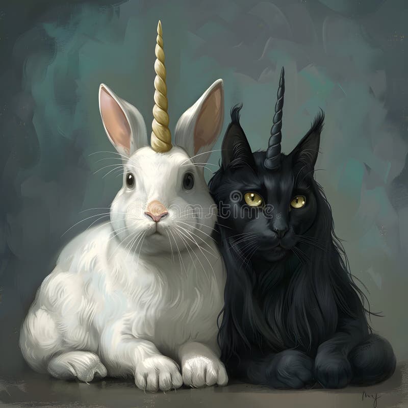 Whimsical Fusion: an AI-Generated Blend of Myth and Reality Stock ...