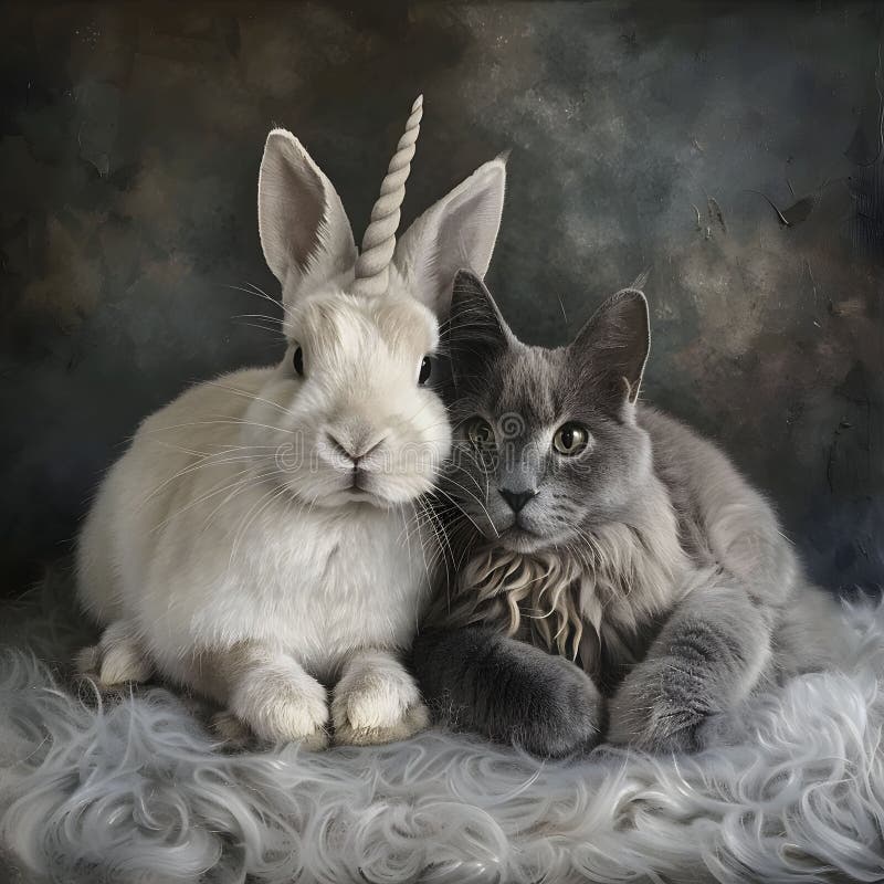 Whimsical Fusion: an AI-Generated Blend of Myth and Reality Stock ...