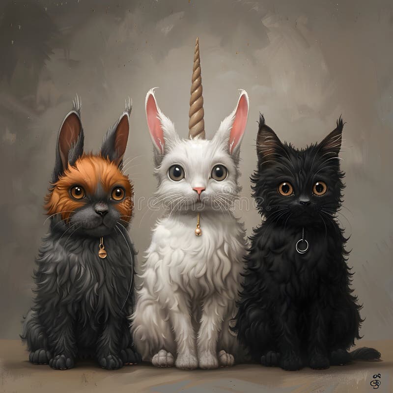 Whimsical Fusion: an AI-Generated Blend of Myth and Reality Stock ...