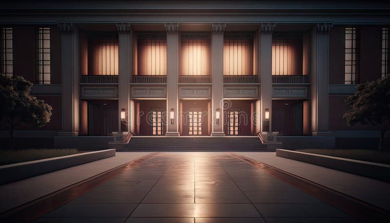 AI Generated Image of an University Campus Stock Illustration ...