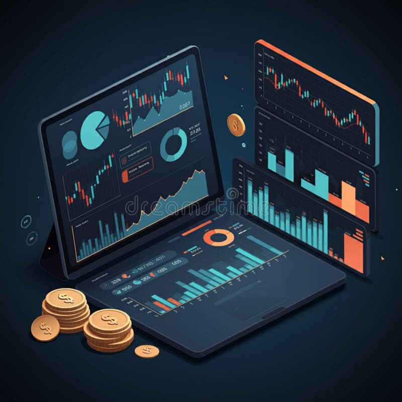 AI-Generated Image: Upward Trending Bar Graph on Table Stock ...