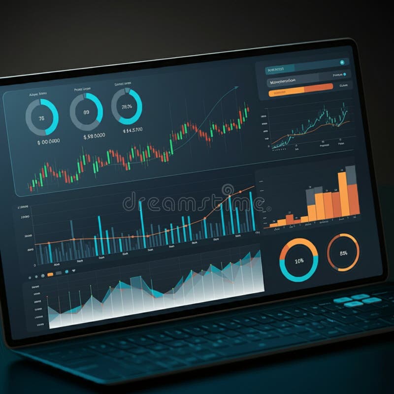 AI-Generated Image: Upward Trending Bar Graph on Table Stock ...